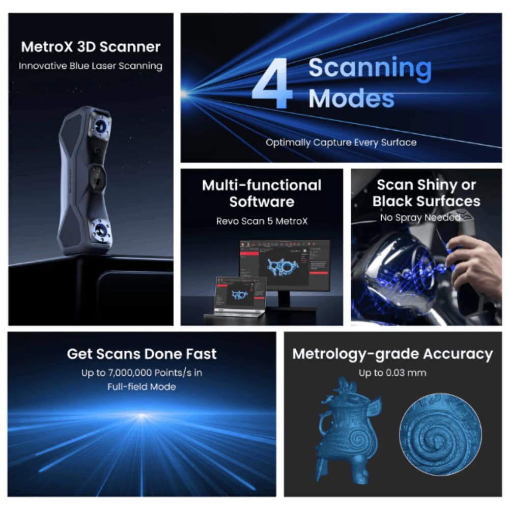 Revopoint MetroX precision laser 3D scanner