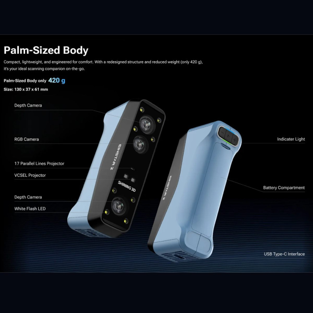 SHINING 3D Einstar 2 Handheld 3D Scanner