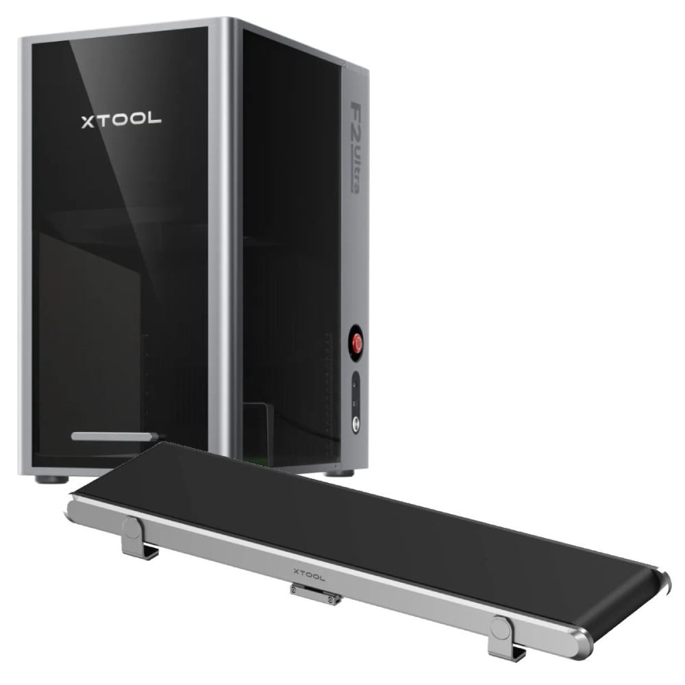 Engraver with 2 lasers and conveyor included