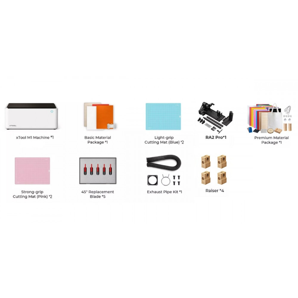 Hybrid Laser and Blade Cutter xTool M1 10W desktop universal