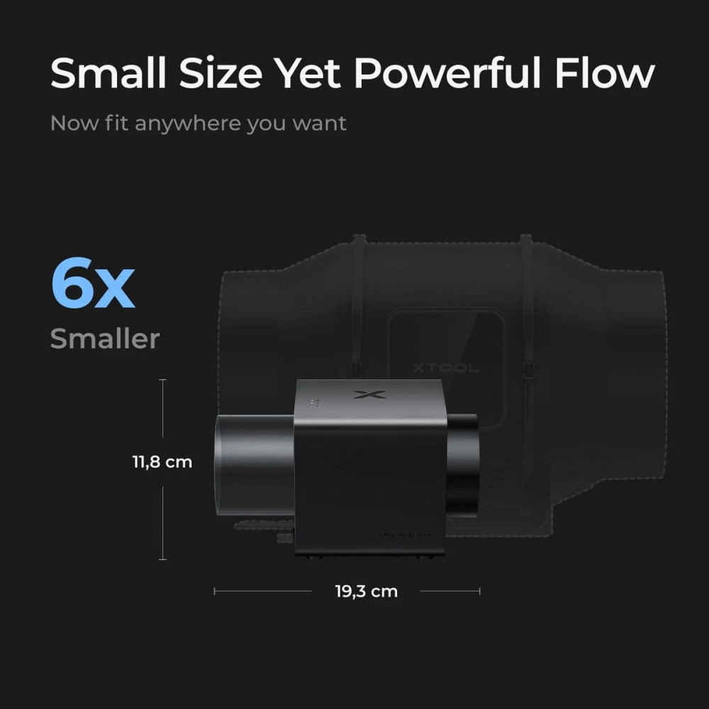 Safe laser engraver operation | xTool SafetyPro™ IF2 Inline Duct Fan
