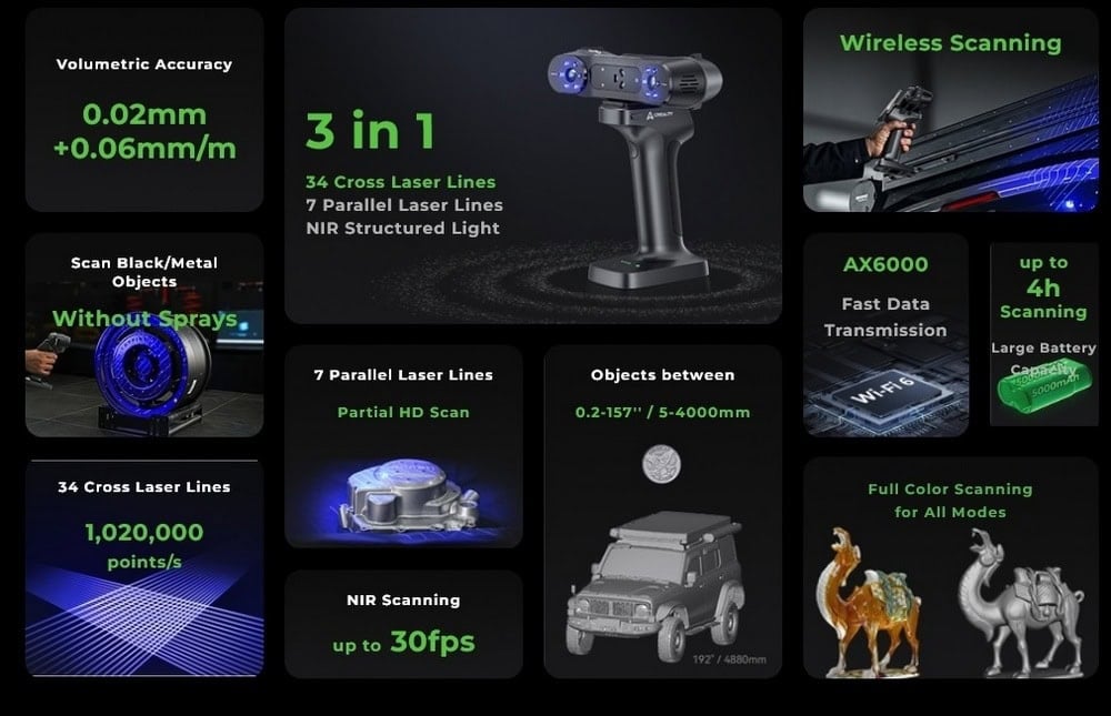 3D-СКАНЕР CREALITY CR-SCAN RaptorX 169000 ₴ — Купить на BIGL.UA ᐉ Цена ...