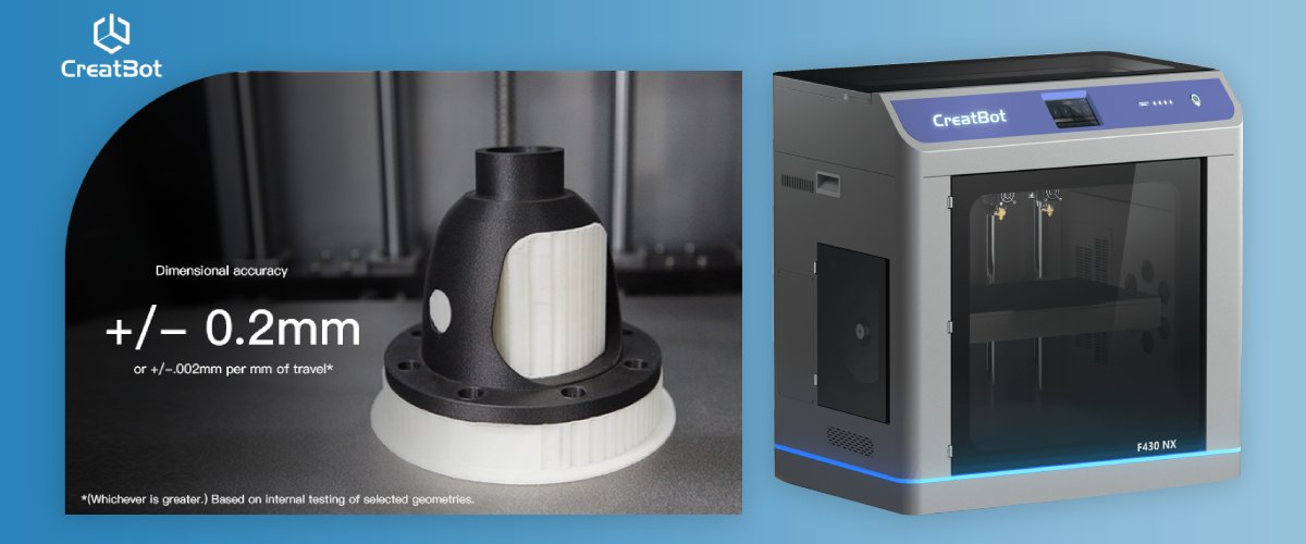 3D printer with 2 extruders CreatBot F430 NX