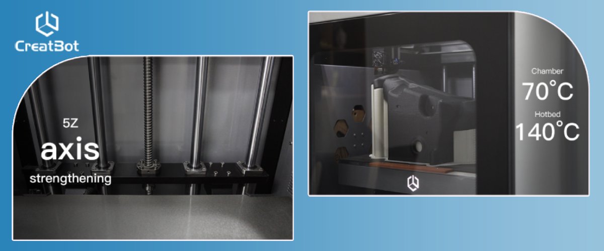 3D printer with 2 extruders CreatBot F430 NX