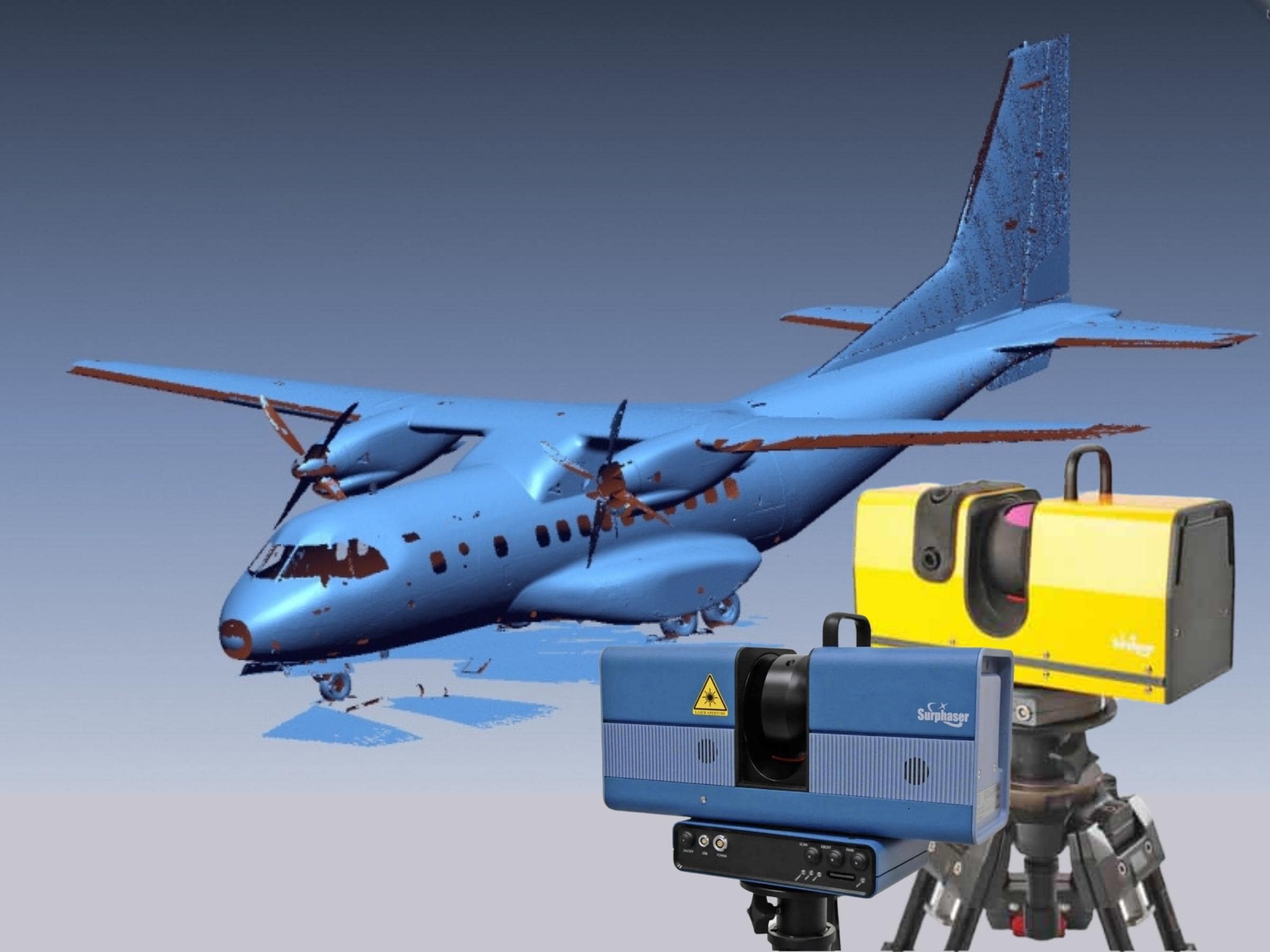 Long-range Surphaser Scanners for Large Objects